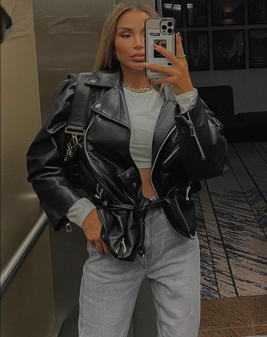 Faux Leather Freedom Jacket – Thekittenpark